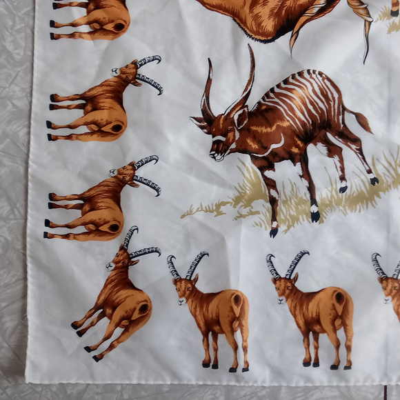 Vintage | Accessories | Vintage African Animals Wildlife Scarf M In ...